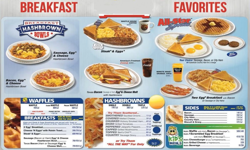 Waffle House Menu with Prices - February 2025 - Menu with Prices